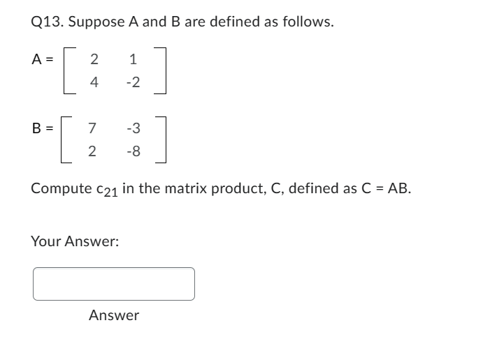 Solved Q13. ﻿Suppose A and B are defined as | Chegg.com