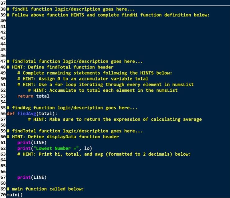 Solved Developing a modular Number Analysis Program (using | Chegg.com