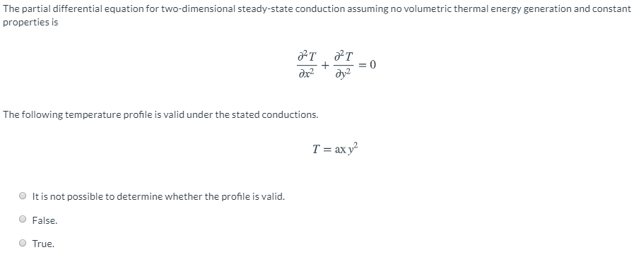 Solved The partial differential equation for two-dimensional | Chegg.com