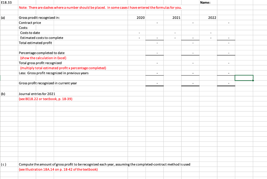 Solved *E18.33 (LO 5, 6) (Recognition of Profit on Long-Term | Chegg.com