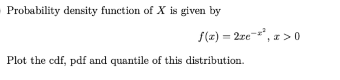 Solved Probability density function of X is given by | Chegg.com