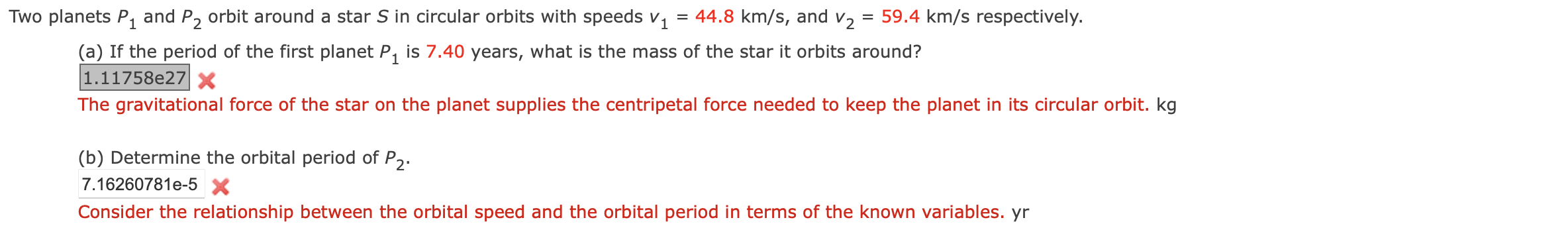 Solved vo planets P1 and P2 orbit around a star S in | Chegg.com