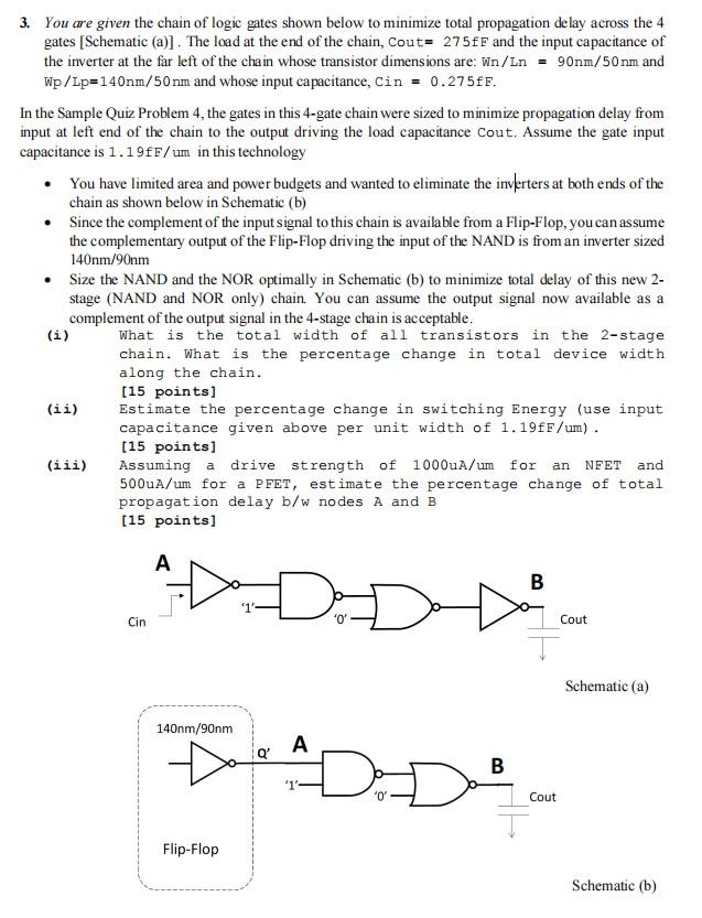 3. You are given the chain of logic gates shown below | Chegg.com