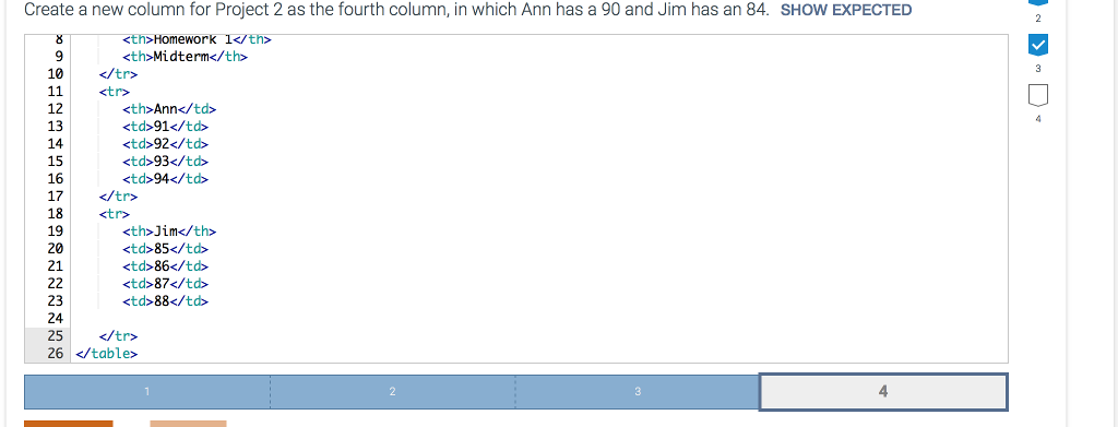 Solved CHALLENGE 2.7.1: Modifying a table ACTIVITY Reset | Chegg.com