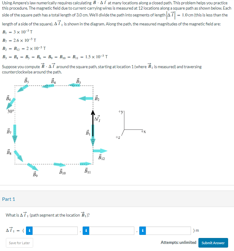 Solved Using Ampere's law numerically requires calculating | Chegg.com