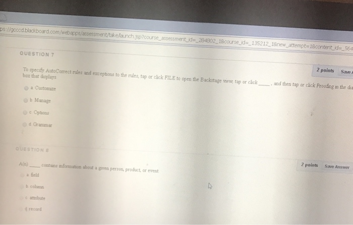 Solved To specify AutoCorrect rules and exceptions to the | Chegg.com