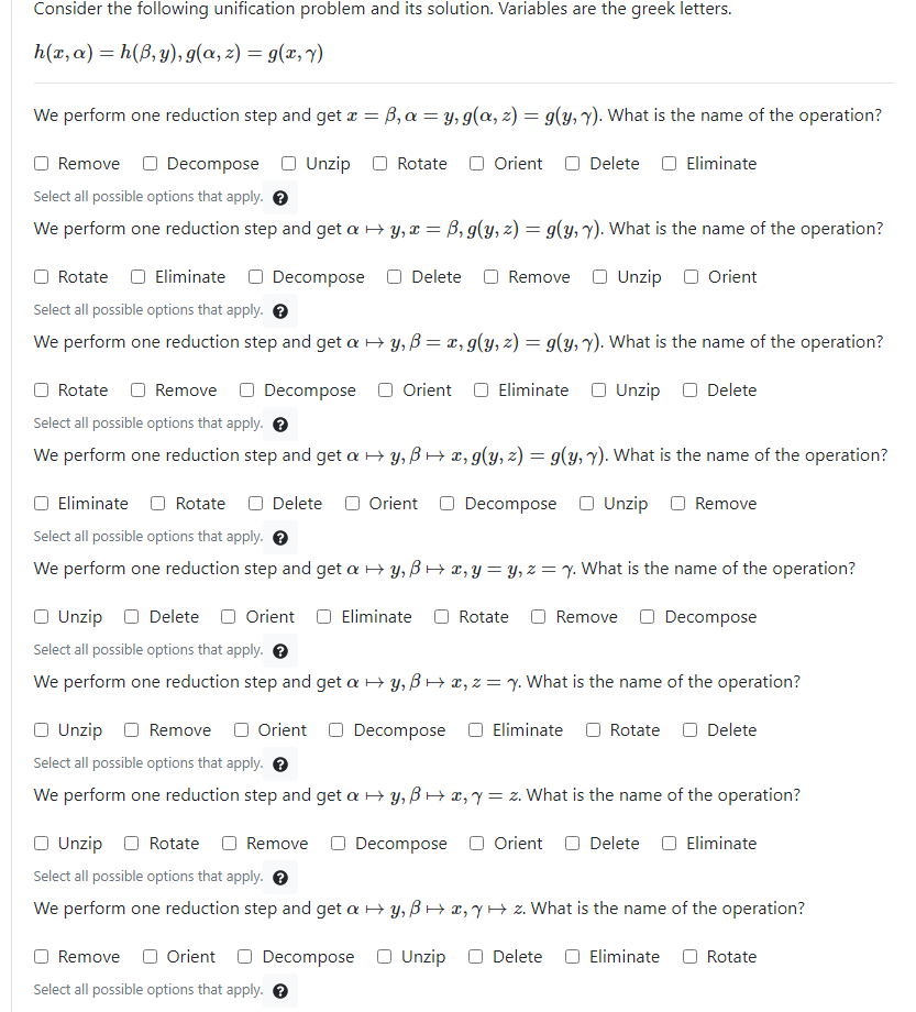 Solved Consider the following unification problem and its | Chegg.com