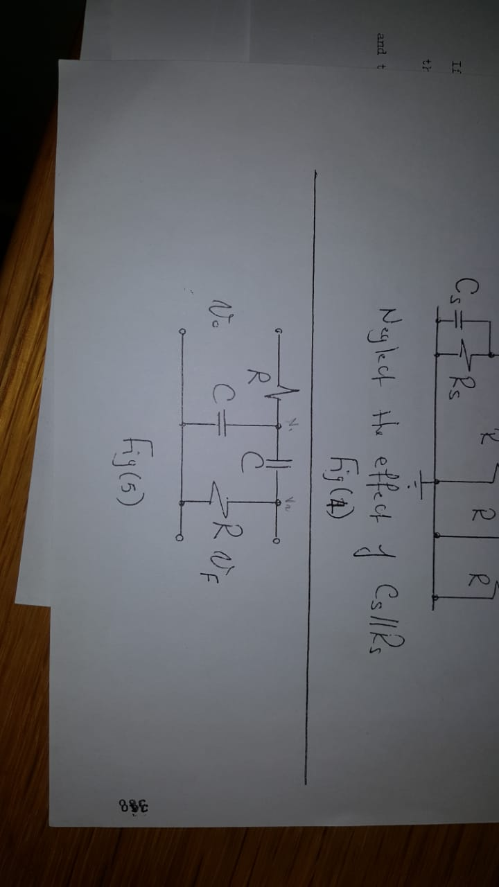 Solved and t Neglect the effect of Colles Fig (4) Vo = &R OF | Chegg.com