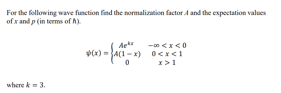 Solved For the following wave function find the | Chegg.com