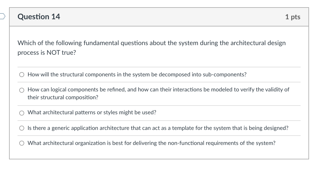 Solved Question 14 1 pts Which of the following fundamental | Chegg.com