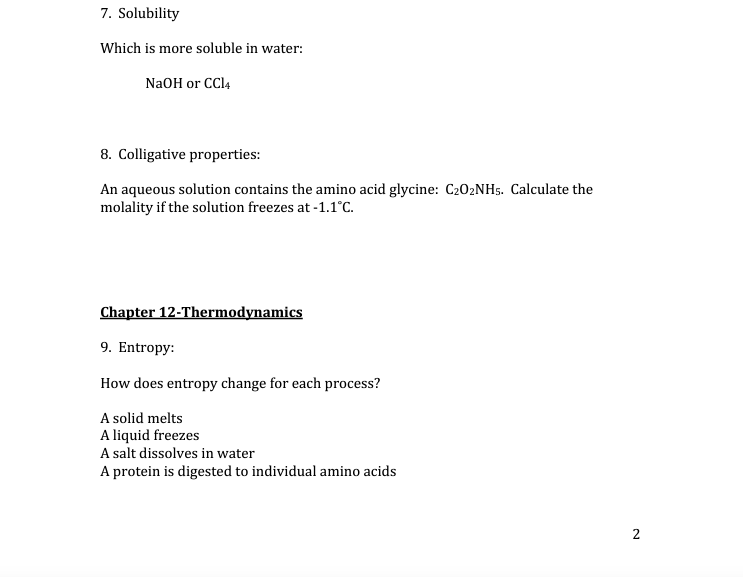 CH-132-Review Sheet for Final Spring 2022 Chapter | Chegg.com