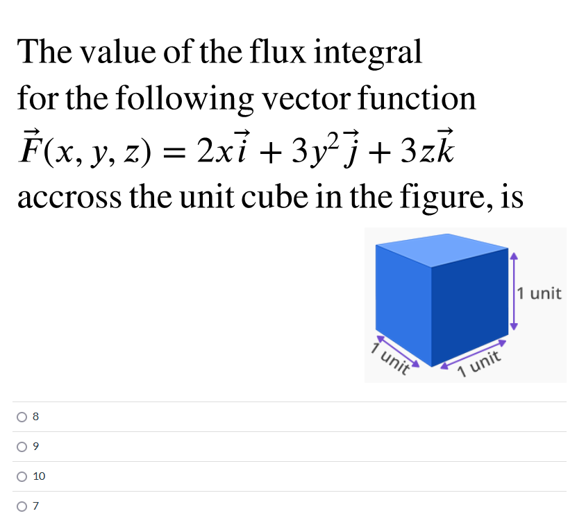 Solved The value of the flux integral for the following | Chegg.com