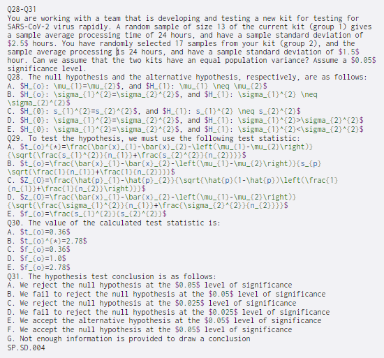Solved Q28-031 You are working with a team that is | Chegg.com