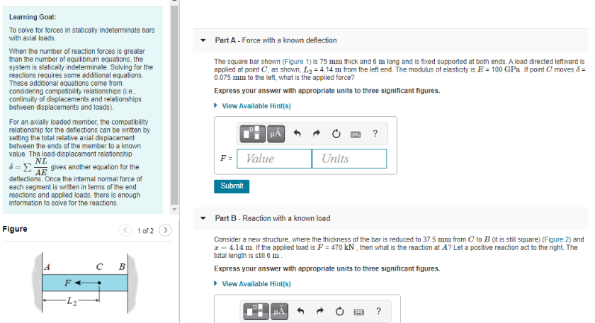 Solved Part A-Force with a known deflection Learning Goal: | Chegg.com