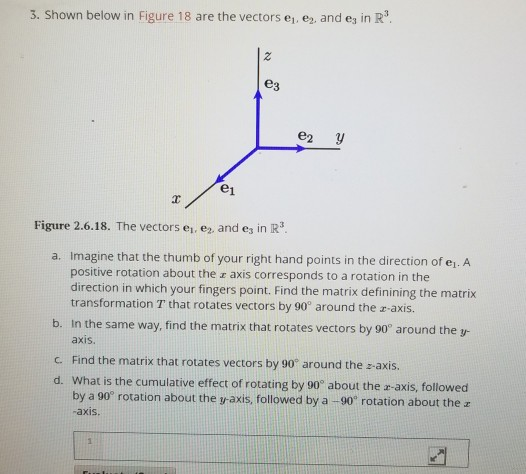 Solved 3. Shown below in Figure 18 are the vectors el, e2, | Chegg.com