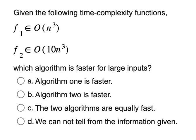 Solved What is the dominant operation in this algorithm? 1. | Chegg.com