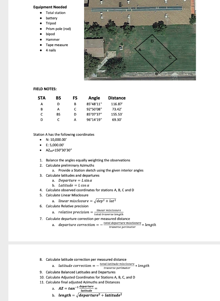 Solved . с a. latitude correction = total latitude | Chegg.com