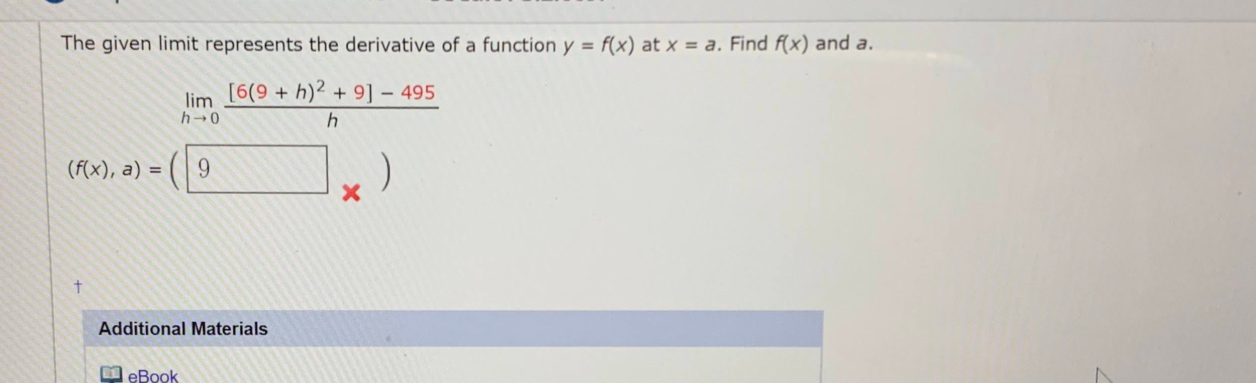 Solved The given limit represents the derivative of a | Chegg.com
