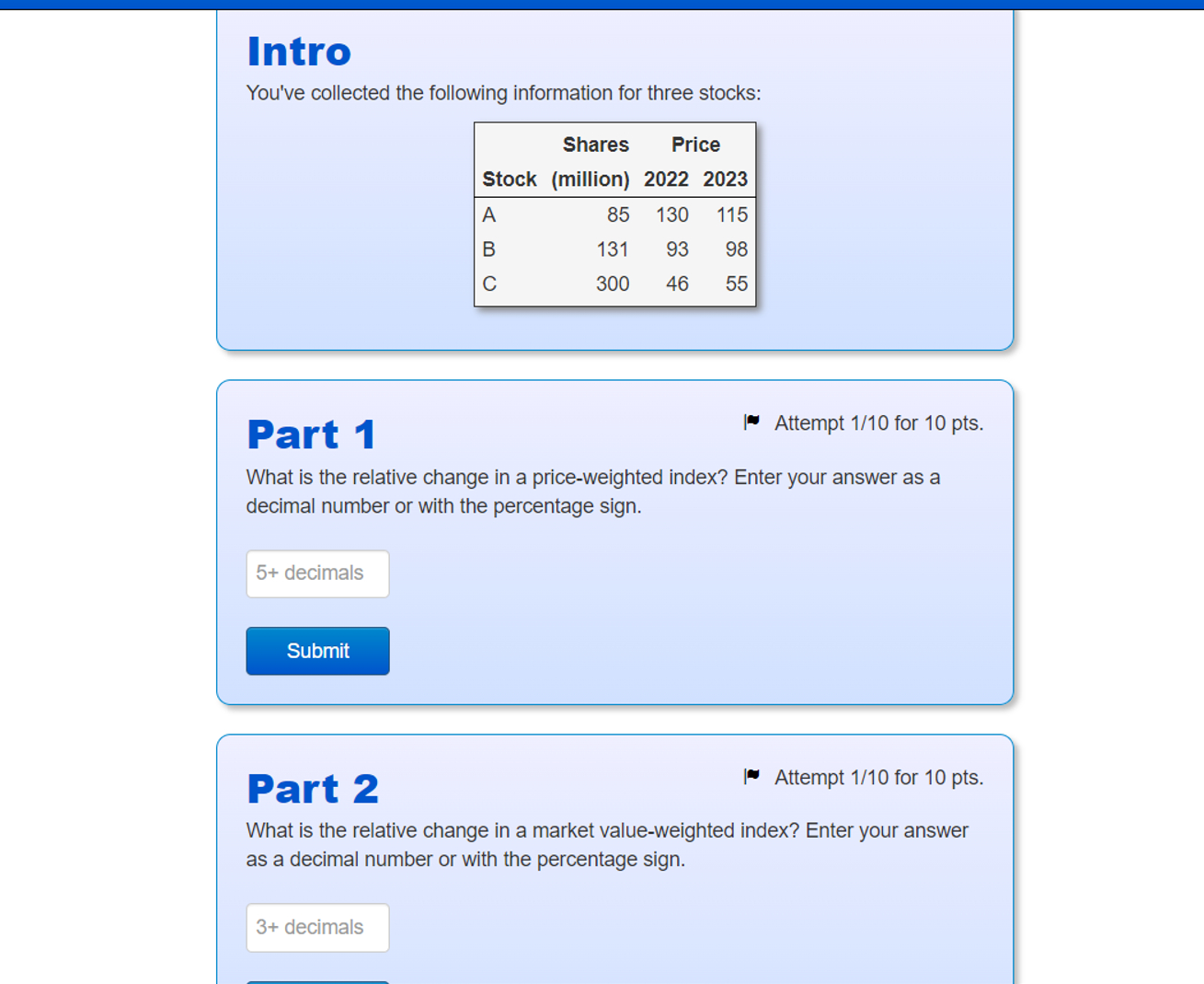 Solved IntroYou've collected the following information for | Chegg.com