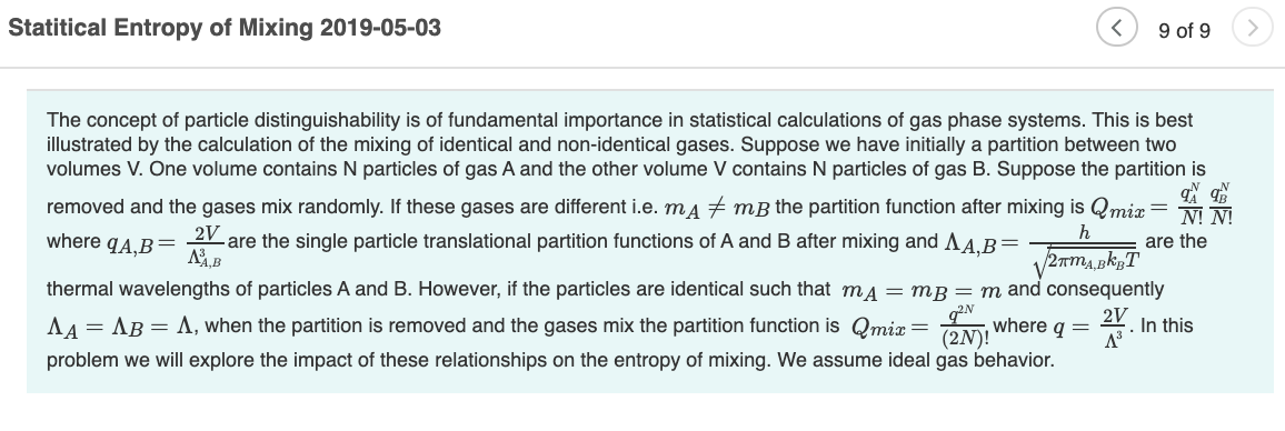 Statitical Entropy of Mixing 2019-05-03 ☺ 9 of 9 > | Chegg.com
