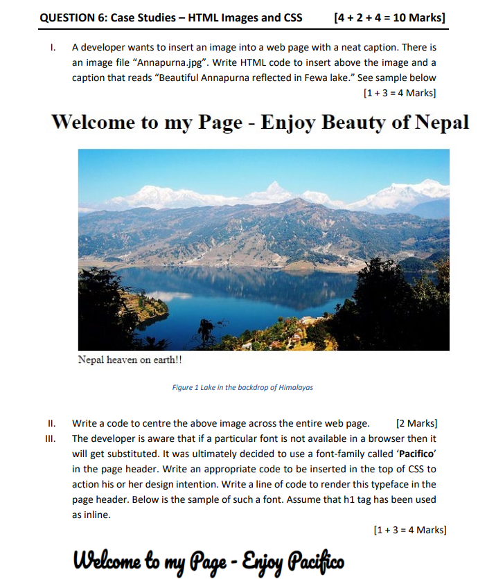 Solved QUESTION 6: Case Studies - HTML Images and CSS [4 +2 | Chegg.com