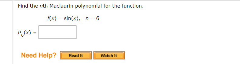 Solved Find the nth Maclaurin polynomial for the | Chegg.com