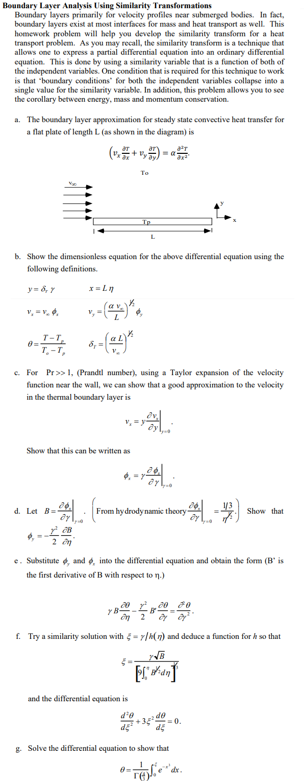 Solved Boundary Layer Analysis Using Similarity | Chegg.com