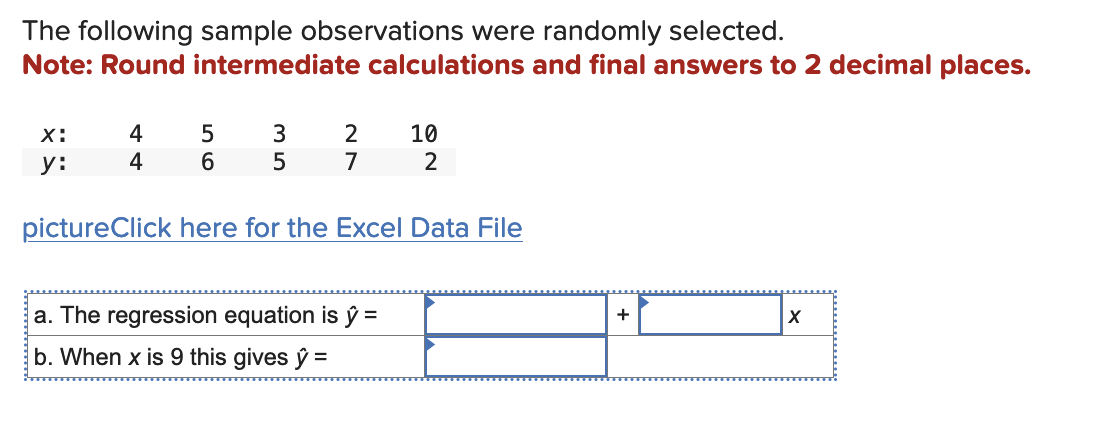 Solved The following sample observations were randomly | Chegg.com