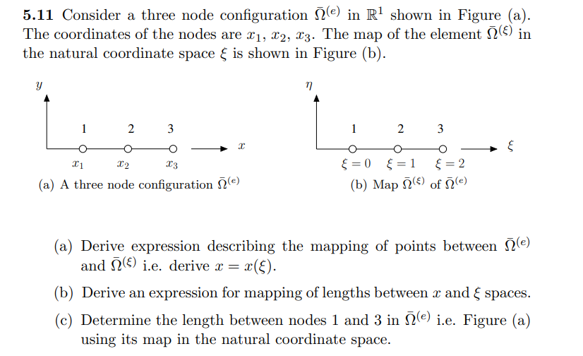 Solved 5.11 Consider a three node configuration Ωˉ(e) in R1 | Chegg.com
