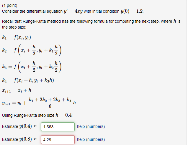 Solved Consider the differential equation y′=4xy with | Chegg.com