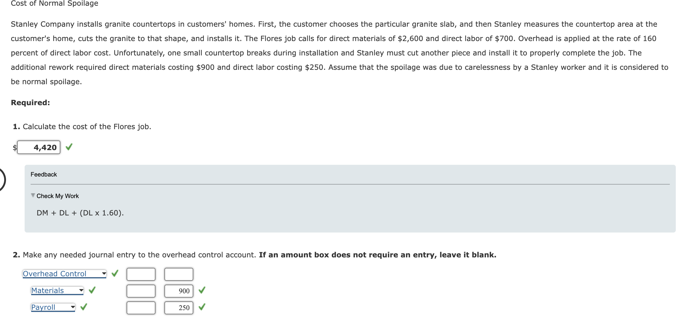 Solved Cost of Normal Spoilagebe normal | Chegg.com
