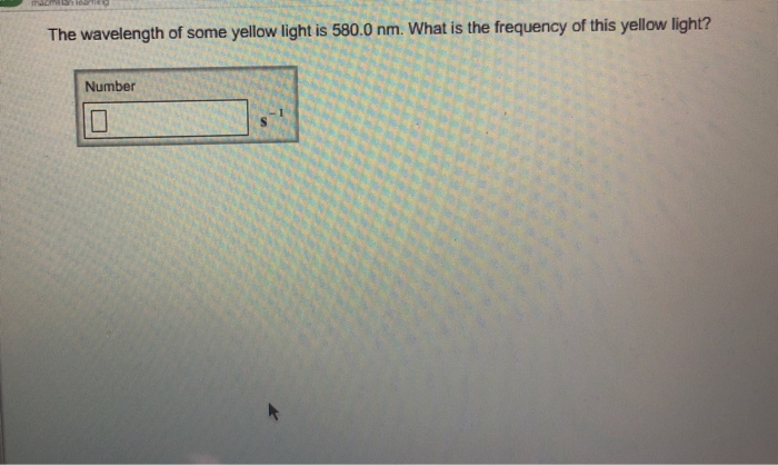 Solved The wavelength of some yellow light is 570.0 nm. What | Chegg.com