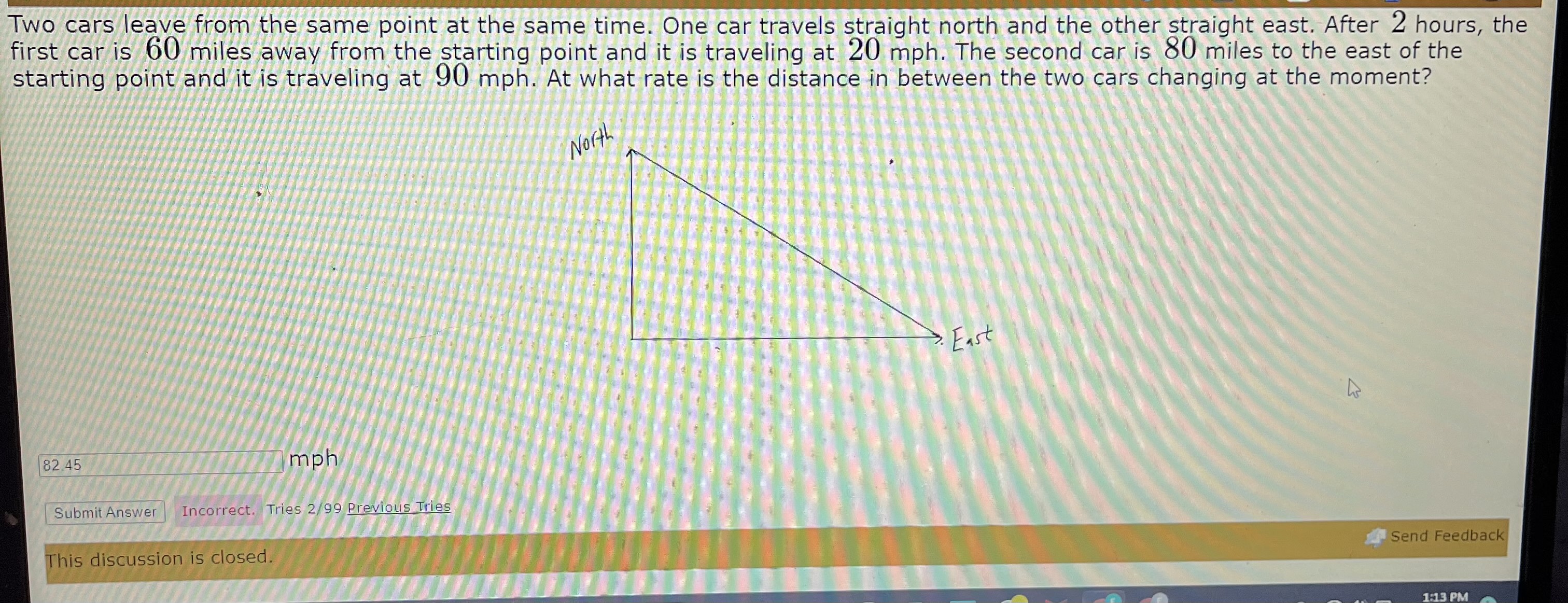 Solved Two cars leave from the same point at the same time. | Chegg.com