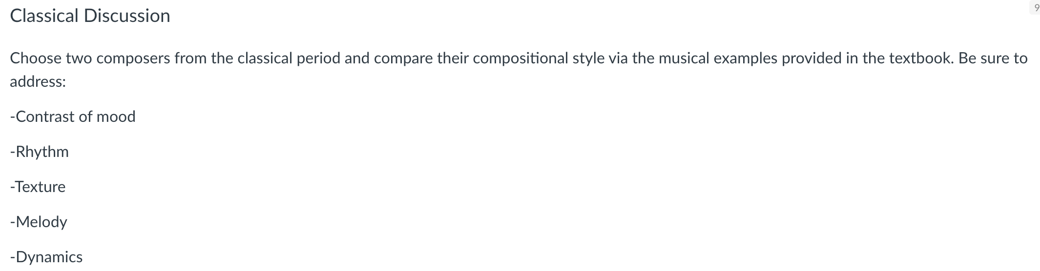 Choose two composers from the classical period and | Chegg.com