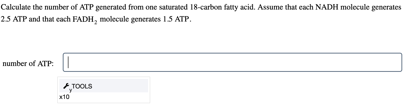 Solved Calculate the number of ATP generated from one | Chegg.com