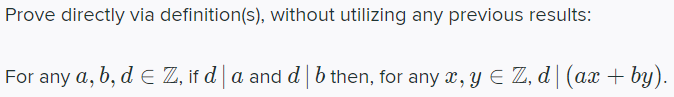 Solved Prove directly via definition(s), without utilizing | Chegg.com