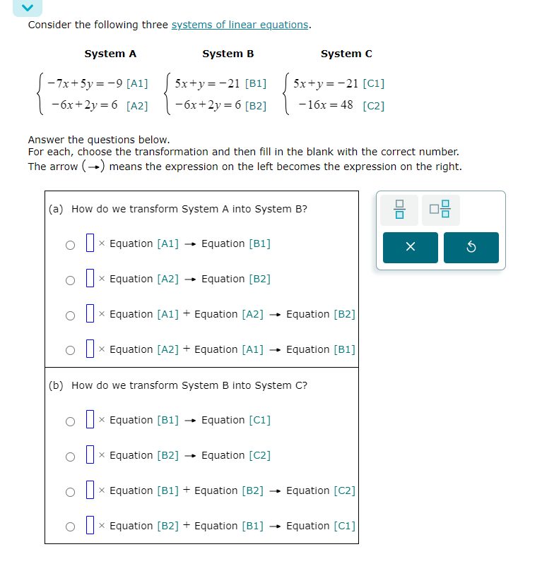 Solved Consider the following three systems of ﻿linear | Chegg.com