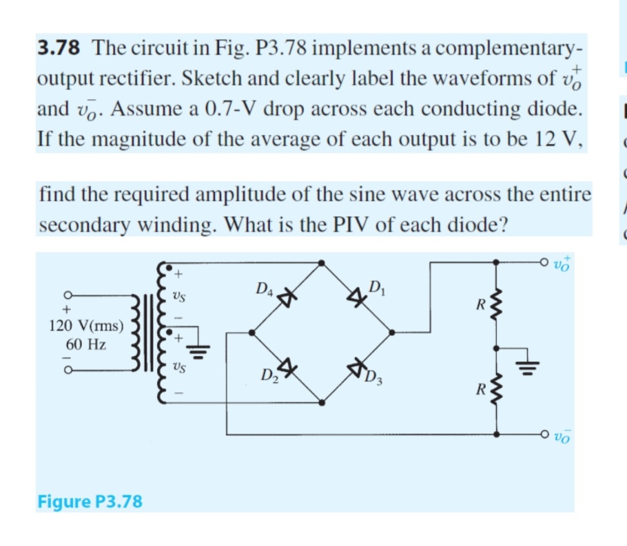 Solved 3.78 The circuit in Fig. P3.78 implements a | Chegg.com