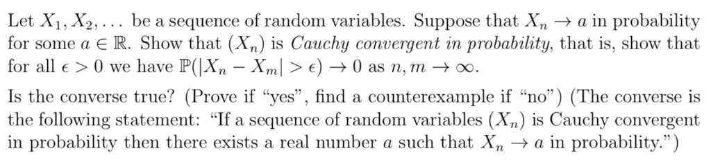 Solved Let X1 X2 Be A Sequence Of Random Variables 