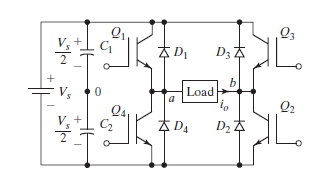 Solved The bridge inverter in Fig. 7. has an RLC load with R | Chegg.com