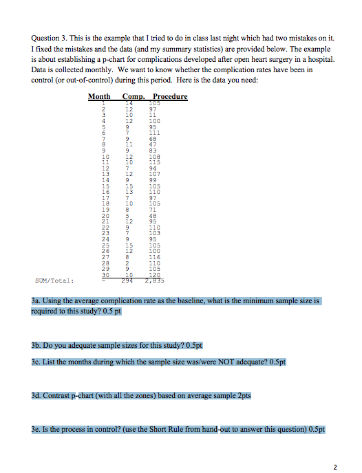 The example is about establishing a p-chart for | Chegg.com