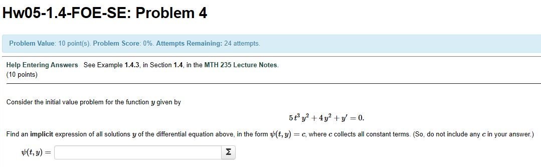 Solved Consider The Initial Value Problem For The Function 7813
