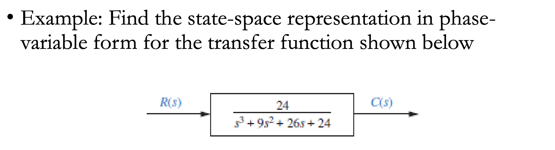 Solved Example Find The State Space Representation In