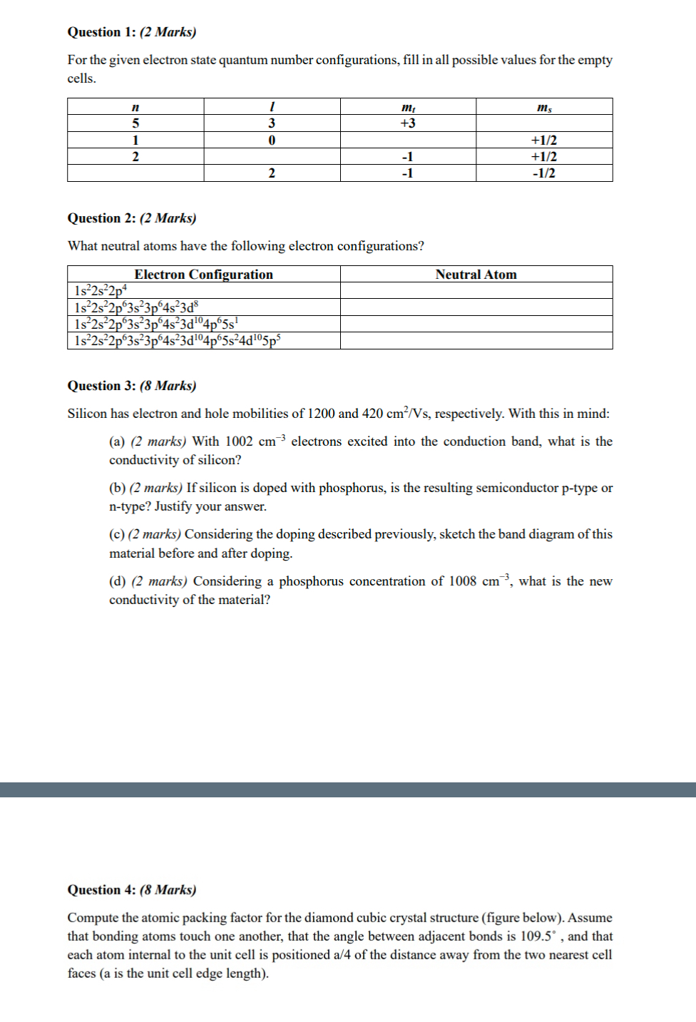 Solved please solve this paper, i want to revise the | Chegg.com