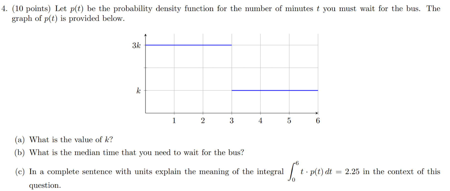 Solved (10 points) Let \\( p(t) \\) be the probability | Chegg.com