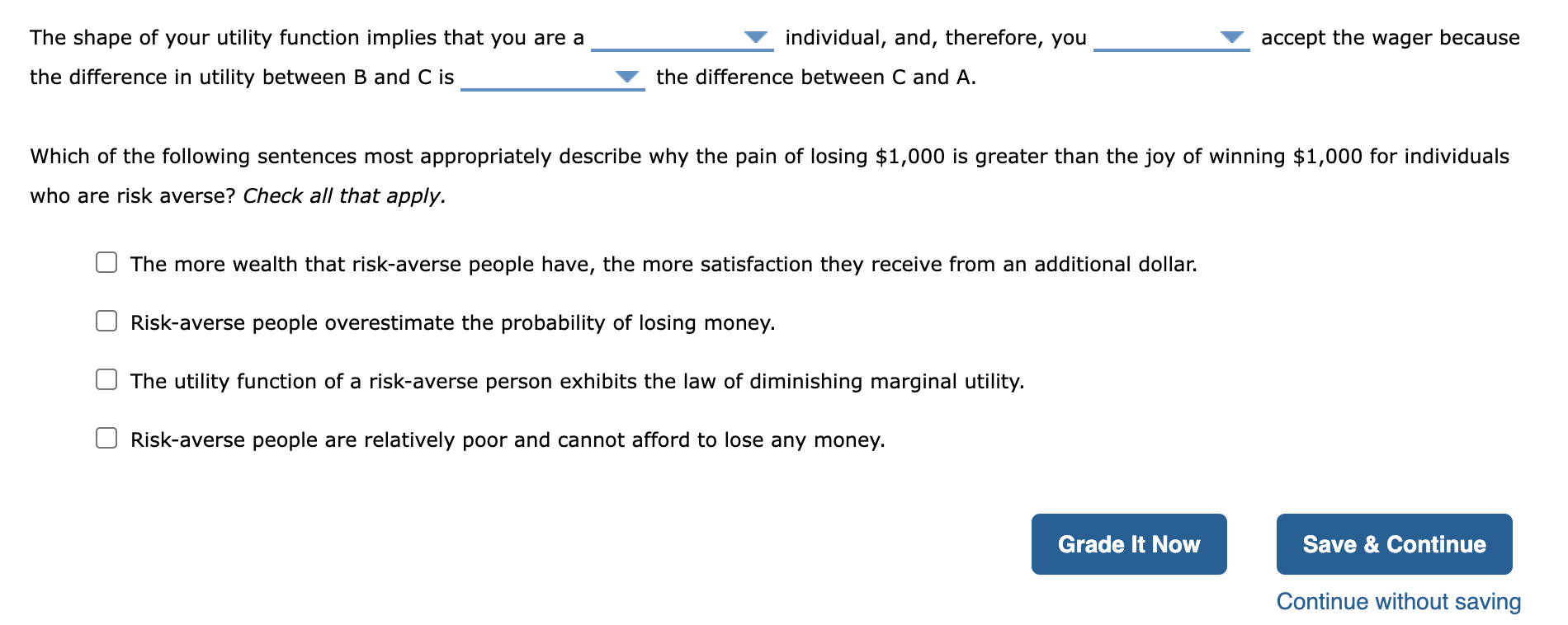 Solved 5. Understanding risk aversion Suppose your classmate | Chegg.com Solved 5. Understanding risk aversion Suppose your classmate | Chegg.com