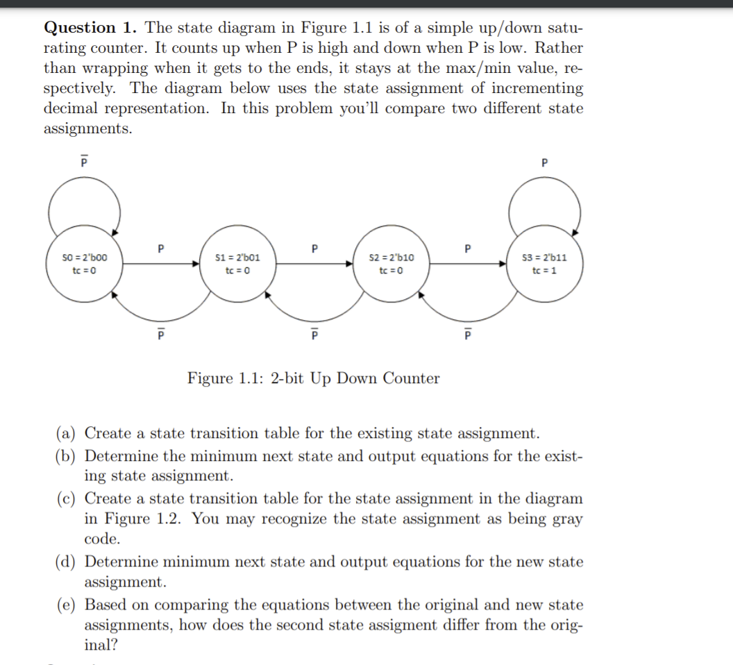 Solved Question 1. The state diagram in Figure 1.1 is of a | Chegg.com