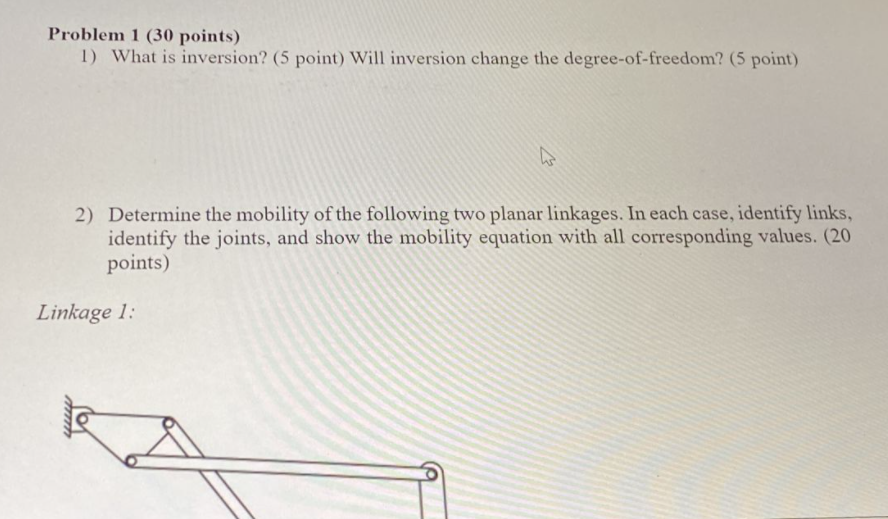 Solved Problem 1 (30 points) 1) What is inversion? (5 point) | Chegg.com