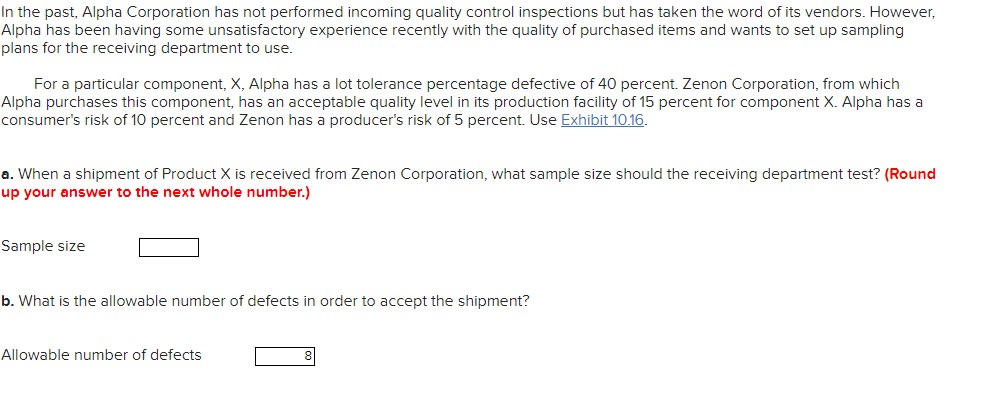 Solved Excerpt from a Sampling Plan Table for | Chegg.com