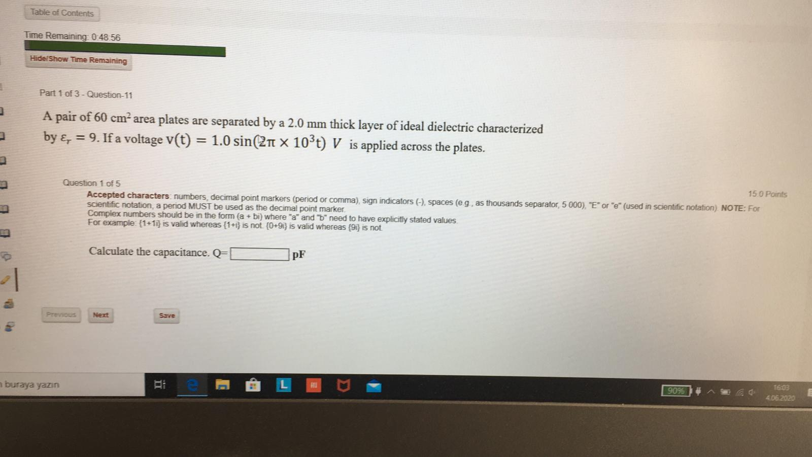 Solved Table of Contents Time Remaining 0 48.56 HideShow | Chegg.com